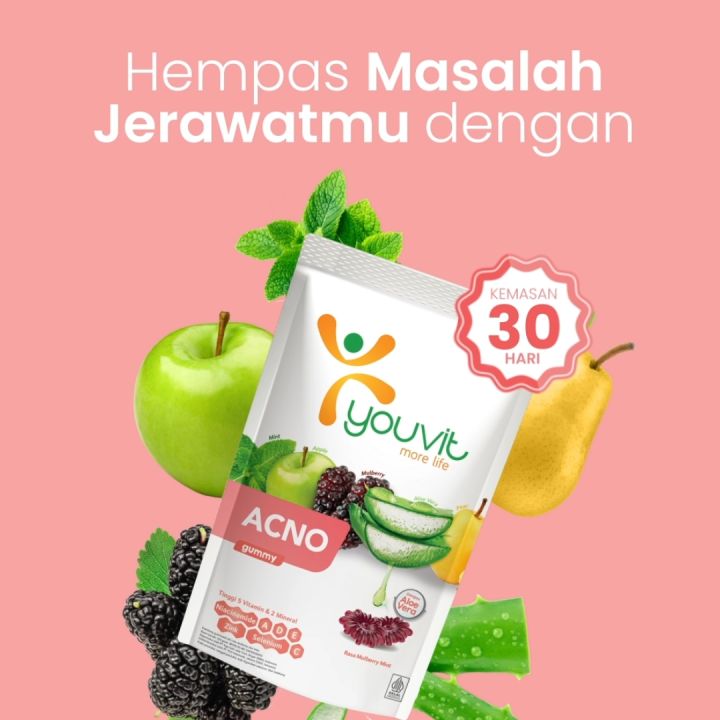 Niacinamide Gummy untuk Anti Jerawat | Youvit AcNO 90 Hari dengan ...