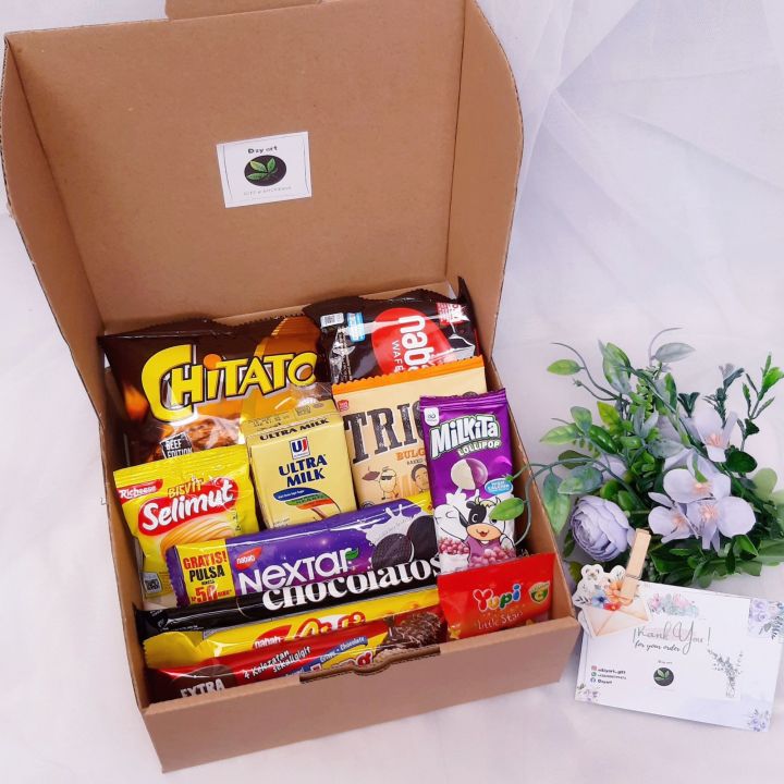 Hadiah Snack Box - Parcel Snack Box Medium | Lazada Indonesia