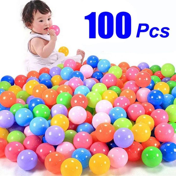 100pcs stress ball toys for kids Colorful Baby Play Balls Soft Plastic ...