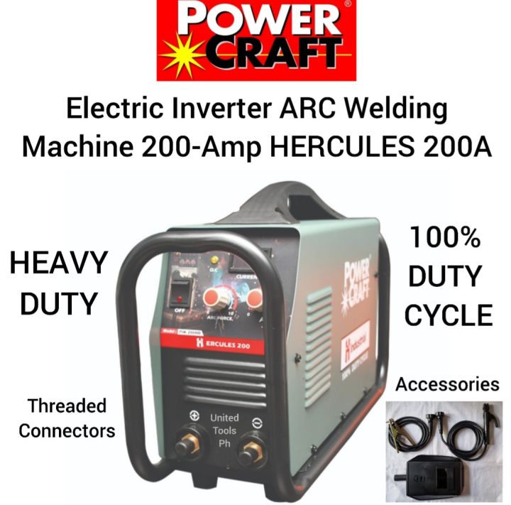 POWERCRAFT Hercules 200 Electric Inverter Type Welding Machine 200 Amp ...