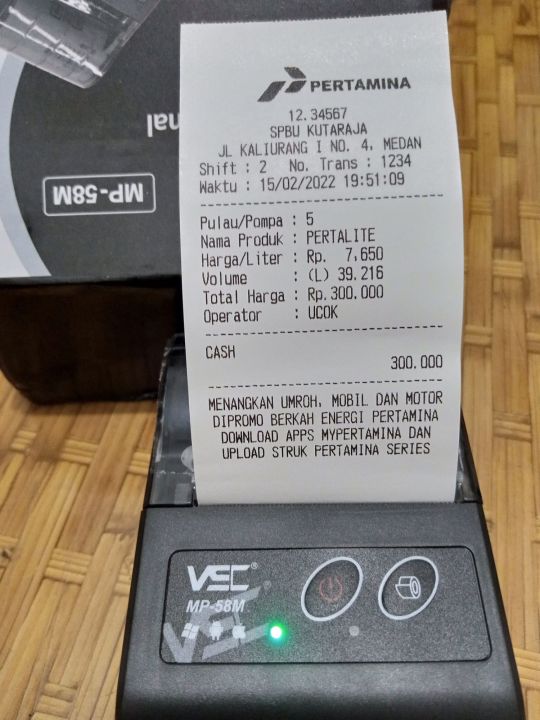 Printer Cetak Struk SPBU Lengkap Dengan Aplikasi | Lazada Indonesia