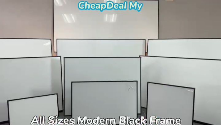 Whiteboard Black Frame (ALL SIZES) Whiteboard New Modern BLACK SERIES ...