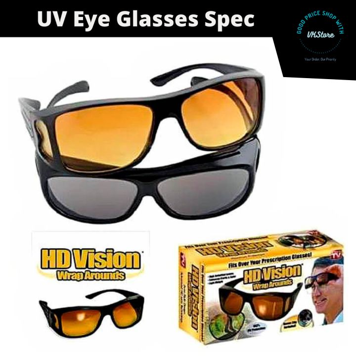 HD Vision Spec Wrap Around Sunglasses Eyes UV Protection Driving Anti ...