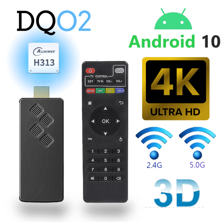 LEMFO Q2 TV Stick Android 10 Quad Core ARM Cortex A53 2GB 16GB Support 4K tvstick 2.4G&5.8G Wifi ...