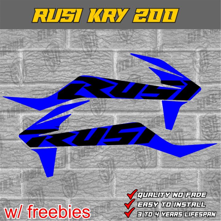 Rusi KRY 200 decals sticker, laminated | Lazada PH