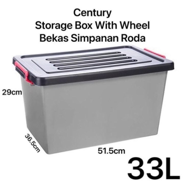 Century Storage Box with Wheel 33Liter | Lazada