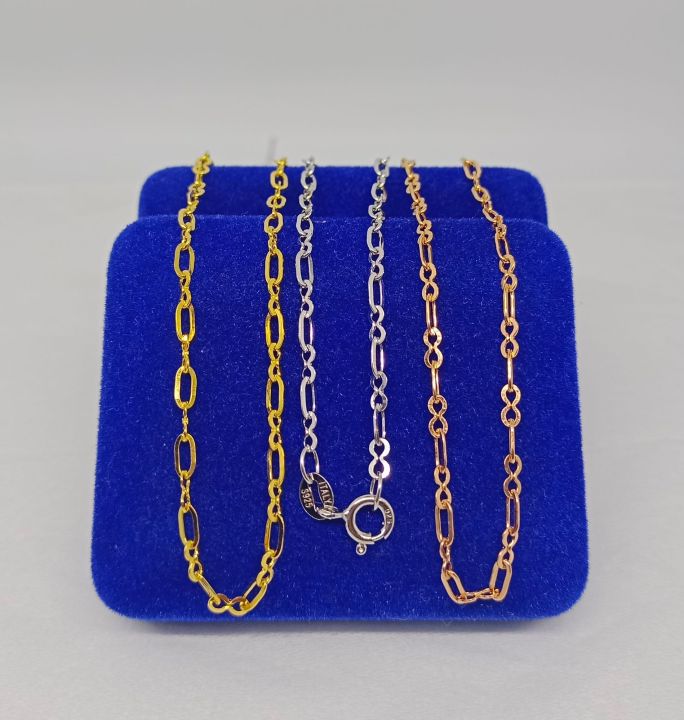 kalung rantai paperclip kombi infinity/ kalung fashion terbaru/ kalung ...