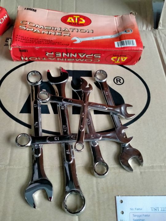 ATS kunci ring pas satuan 8mm 10mm 11mm 12mm 13mm 14mm 15mm 17mm 19mm 22mm 24mm kunci ring pas ...
