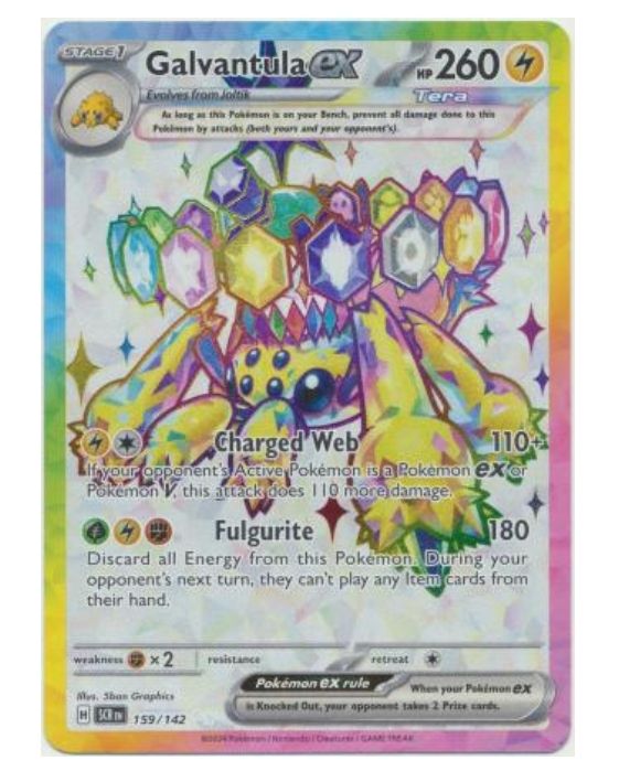 Pokemon Card - Galvantula ex - 159/142 - Full Art Secret Rare Scarlet ...