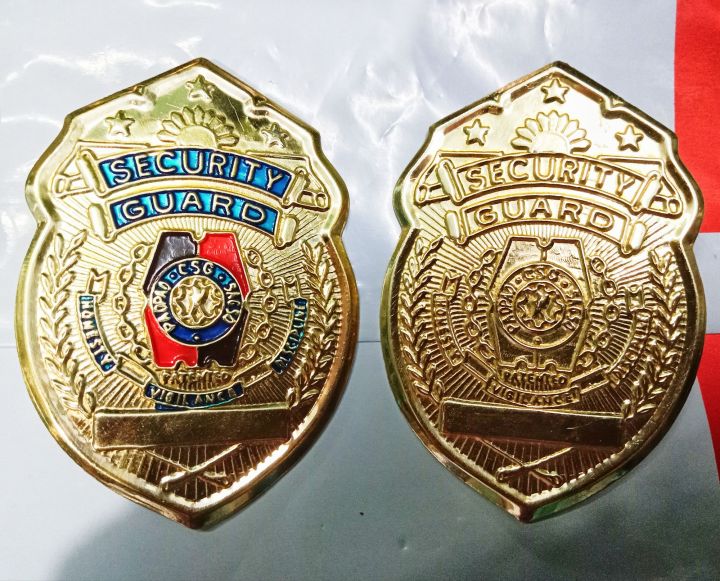 Badge for security guard all types (colored, plain, SO, pakaw) | Lazada PH