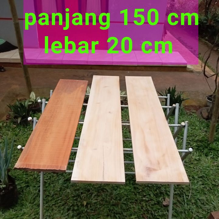 papan kayu Ambalan 150x20x1,5 kayu mahoni papan rak | Lazada Indonesia