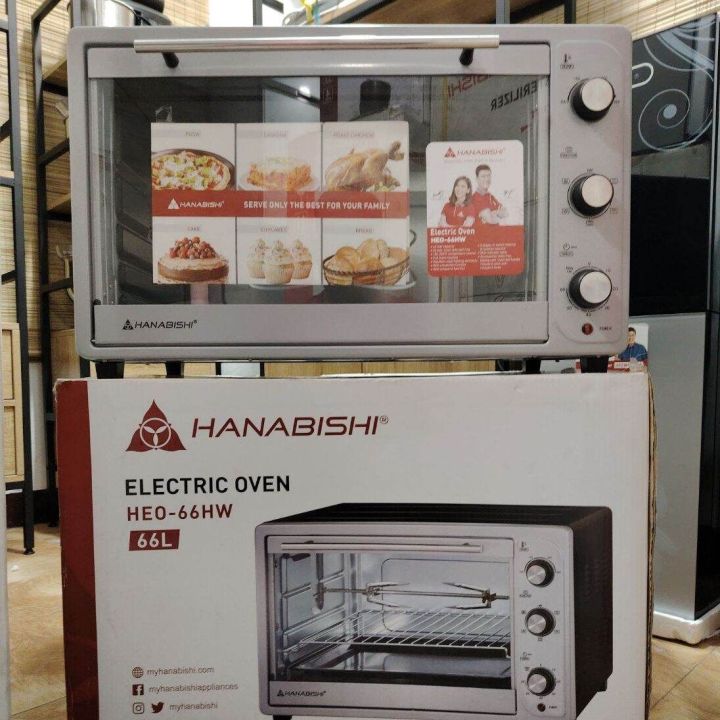 66L. Convection Hanabishi Convection Rotisserie Electric Oven HEO-66HW ...