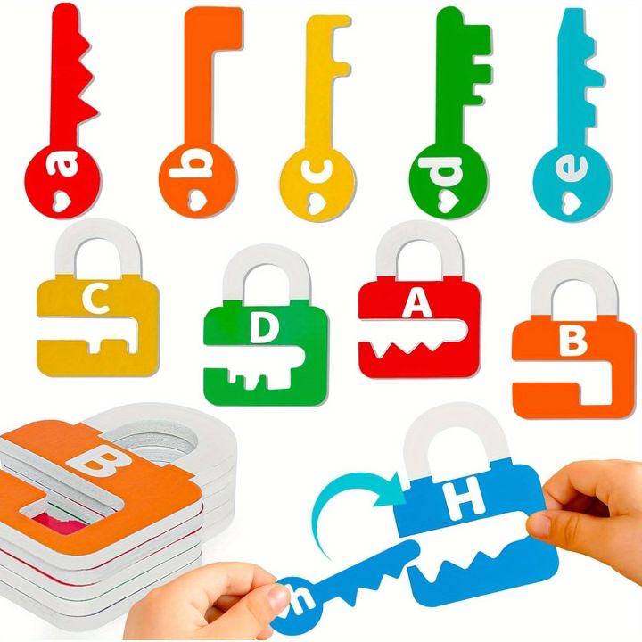ABC Colorful Alphabet Learning Lock Toys, Toys for Ages 3+, Educational ...