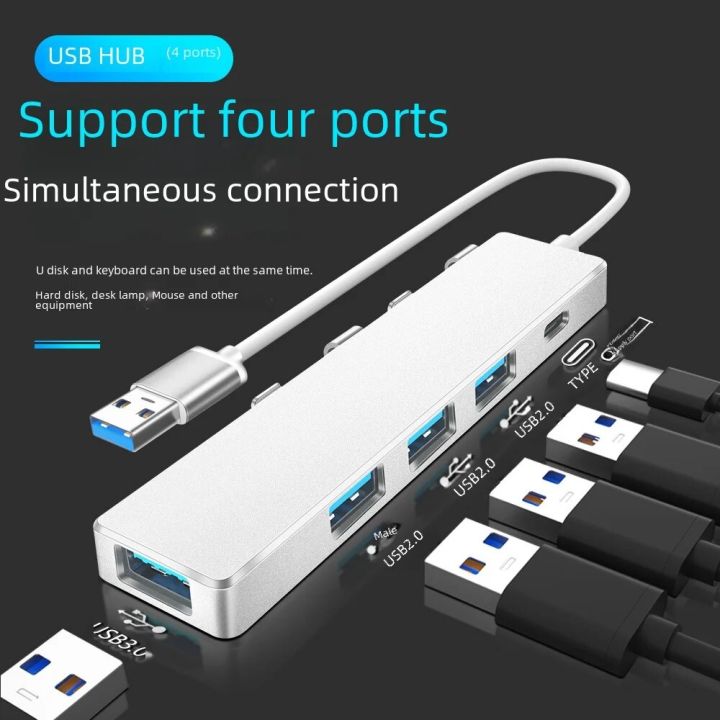 Usb3.0 4-port Otg Hub Expander Splitter High-speed Data Transfer ...