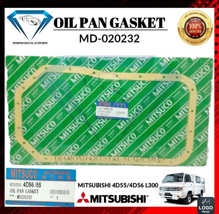 OIL PAN GASKET MITSUBISHI 4D55 / 4D56 L300 P/N: MD-020232 " MITSUCO ...