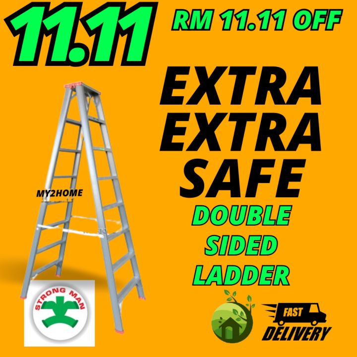 STRONGMAN Heavy duty double sided ladder Heavy Duty Ladder Aluminium ...