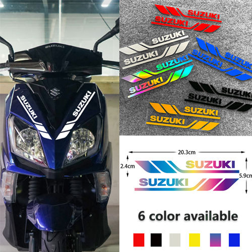 Suzuki Logo Motorcycle Sticker Reflective Motorbike Trunk Body Helmet ...