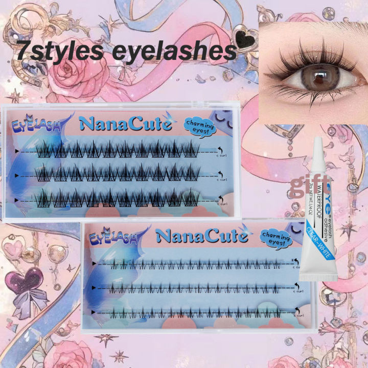【FreeGlue】Cluster Lashes Eyelashes Cluster Natural Eyelash Extension 3D ...