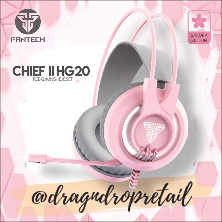 FANTECH CHIEF II HG20 SAKURA Edition RGB Gaming Headset Headphone ...