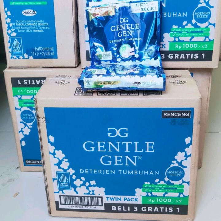 gentle gen detergen cair renceng 1 dus isi 160pcs-Gentelgen 40ml ...