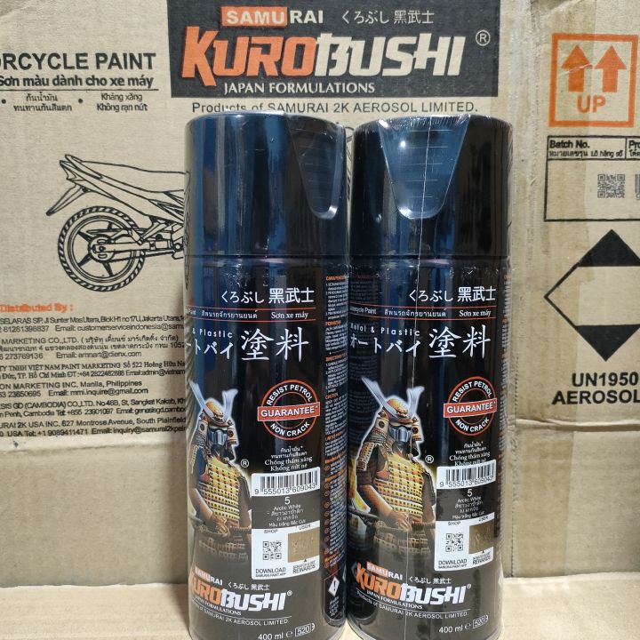 Pilok Cat Semprot Warna Putih Artic White 5 400ml Samurai Paint Kurobushi | Lazada Indonesia