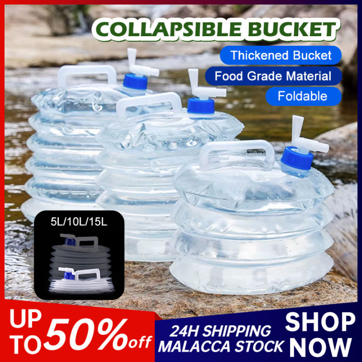 Foldable Water Container Outdoor Collapsible Emergency Water Storage ...