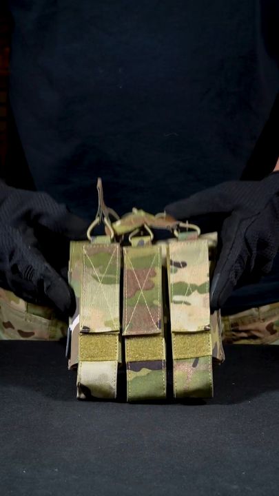 IDOGEAR Tactical SMG Triple Magazine Pouch Kriss Mag Holder Carrier ...