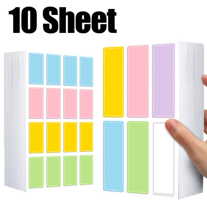 160Pcs/Sheet Colorful Lable Stickers Self-adhesive Handwritten Label ...
