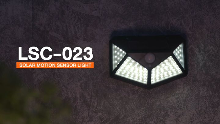 Lumira ไฟโซล่าเซลล์ติดผนัง รุ่น LSC-023 ไฟที่จอดรถ หลอดไฟ LED 100ดวง 3โหมด เซ็นเซอร์เมื่อเดิน ...