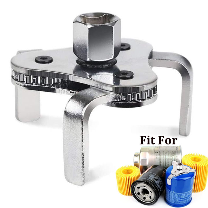 Universal Adjustable Oil Filter Wrench Auto 3 Jaws Remover Tool For Car ...