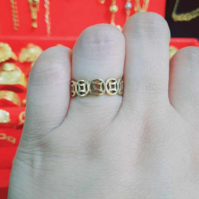 10k us gold money catcher ring non tarnish (103) | Lazada PH