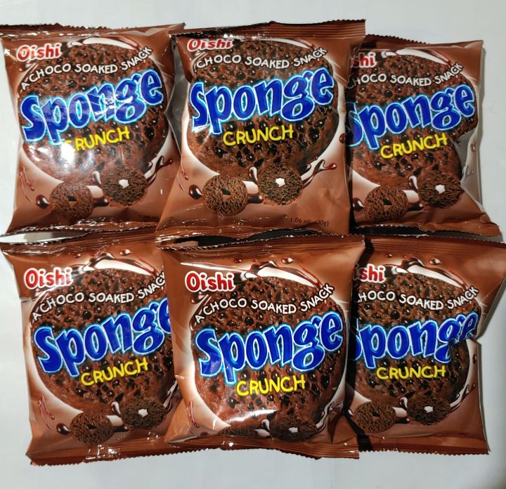 6 Pack Oishi Sponge Crunch Choco 30g | Lazada PH