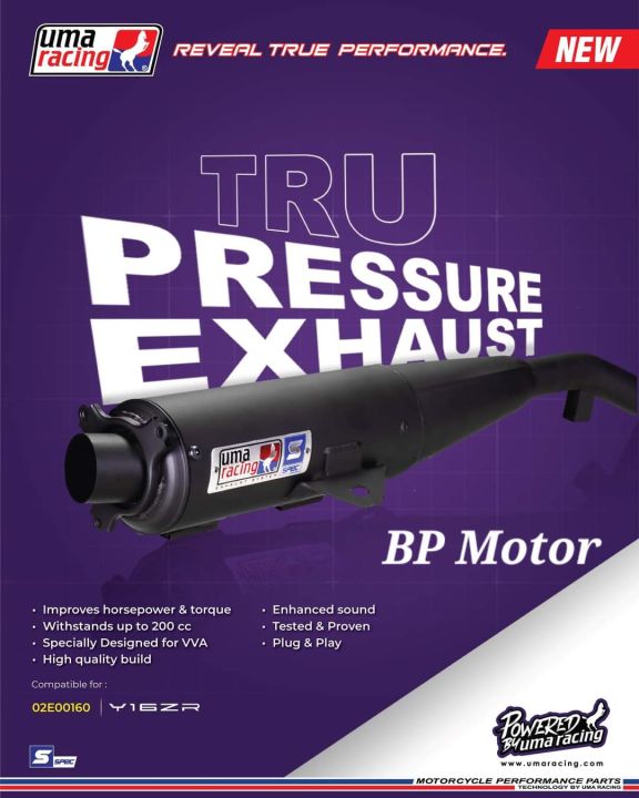 UMA RACING EXHAUST PAIP BACK PRESSURE 28MM (Y15ZR V1 V2) / (RS150 ...