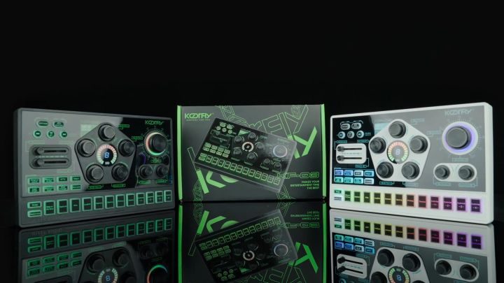 Koorfly KF03 การ์ดเสียง มืออาชีพ อุปกรณ์ควบคุมเสียง มีเอฟเฟคในตัว เอฟเ ...