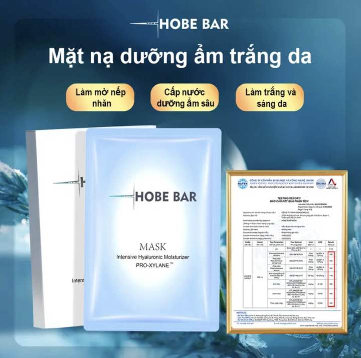 Mặt nạ HA Hobebar 5 miếng tinh chất Hyalunoric Acid giúp làm mờ nếp ...