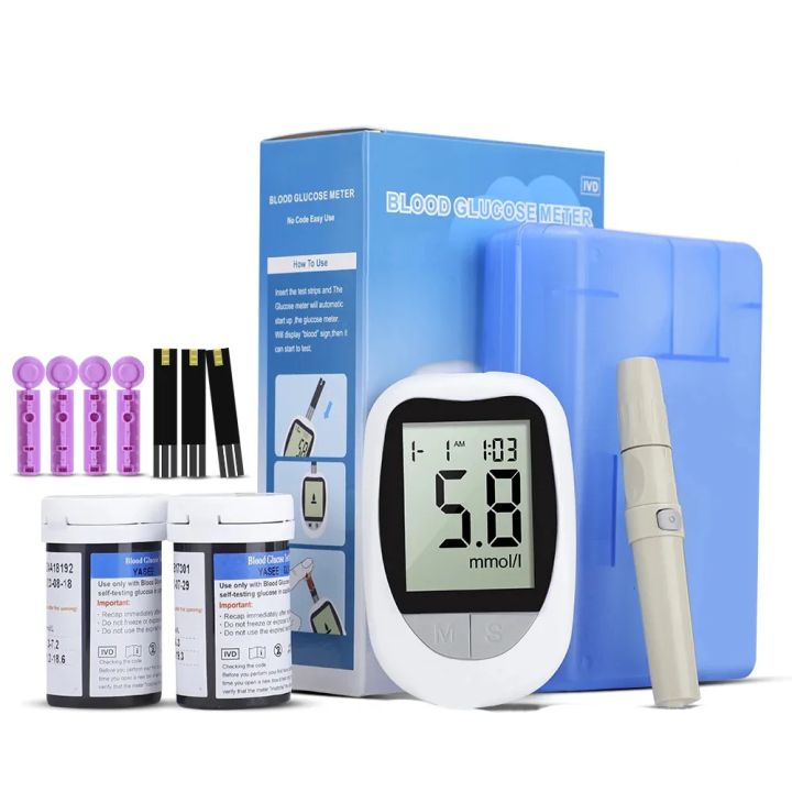 Blood Glucose Meter Medical Glucose Test Strips Lancets Devices ...