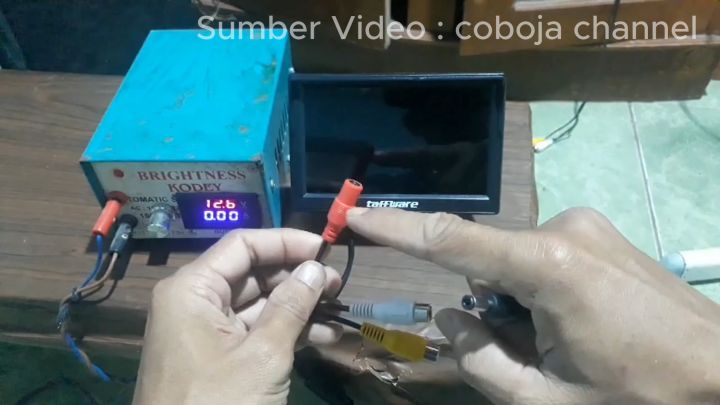 Layar Monitor Parkir Mini kecil 43 4.3 Inch Kamera Mundur Mobil Tv Dvd ...