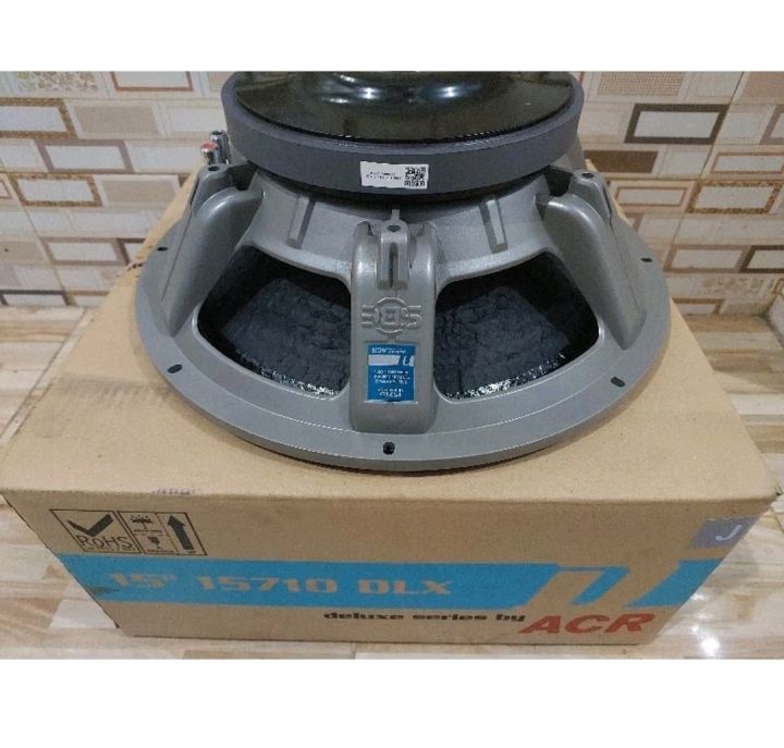 Speaker ACR Deluxe 15 inch 15710 DLX Subwoofer 1800watt voice coil 4 inch original Silver ...