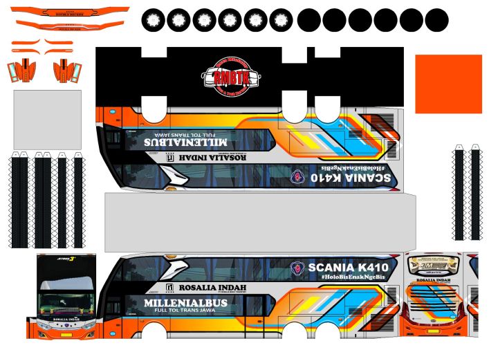 PAPERCRAFT BUS TERMURAH/POLA PAPER BUS BISA COD LEMBARAN BUS MINIATUR ...