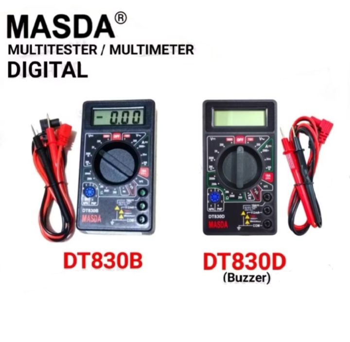 Multimeter Avometer Multitester Digital DT830B/DT830D Buzzer | Lazada ...