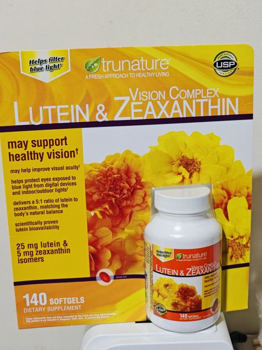 TruNature Vision Complex Lutein & Zeaxanthin vitamin 140 softgel eye ...