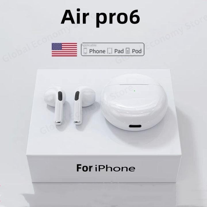 Air Pro 6 TWS หูฟังไร้สาย, หูฟังบลูทูธหูฟังไมโครโฟนในหูหูฟังกีฬาสำหรับ Xiaomi | Lazada.co.th