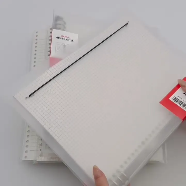 A5/B5/A4 Refillable Notebook Blank/Grid/Lined 60 Sheets Big Binder ...
