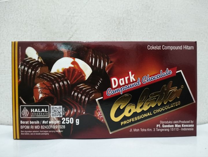 Coklat Batang COLATTA Dark / Coklat Dark Compound COLATTA 250 gram ...