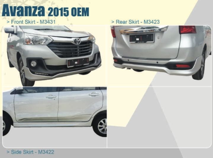 Toyota avanza 2015 2016 2017 OEM Bodykit body kit front side rear skirt ...