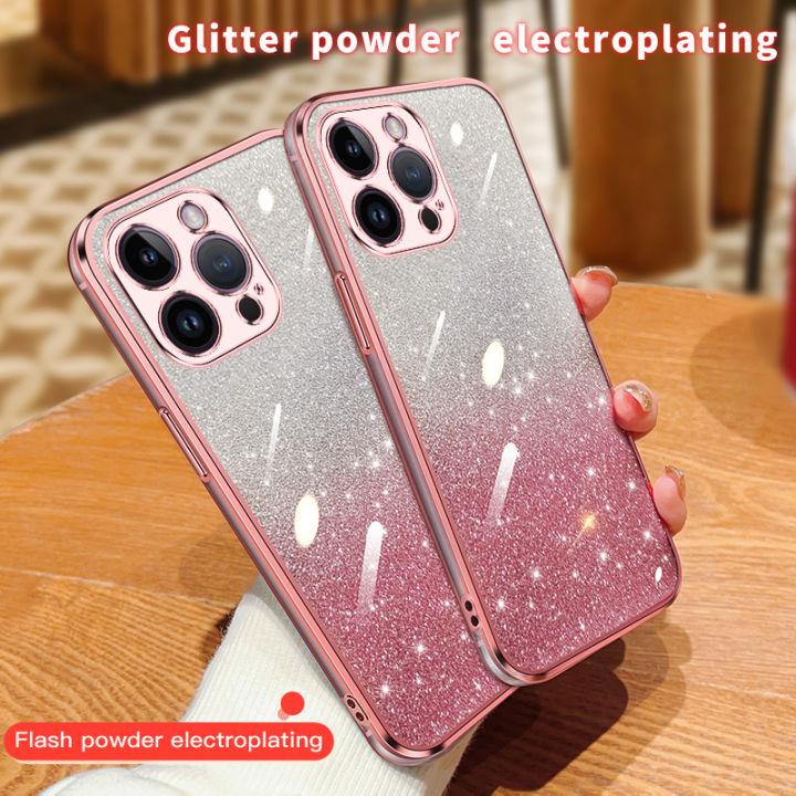 YBD High End Gradient Glitter Phone Case for Vivo Y02 Y02A Y02T V2254 ...