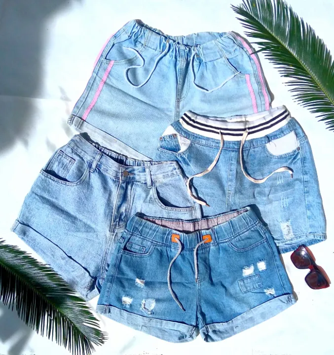 Garterized Denim shorts Preloved | Lazada PH