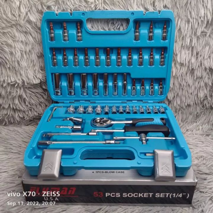 FLYMAN USA. 53PCS1/4DRIVE SOCKET COMPLETE SET | Lazada PH