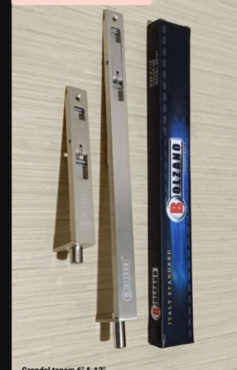 flush bolt pintu FLUSH BOLT 6 INC + 12 INC STAINLESS SUS 304 Grendel ...