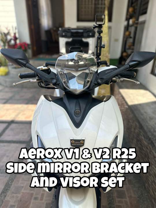AEROX V1 V2 R25 Bracket with side mirror set | Lazada PH